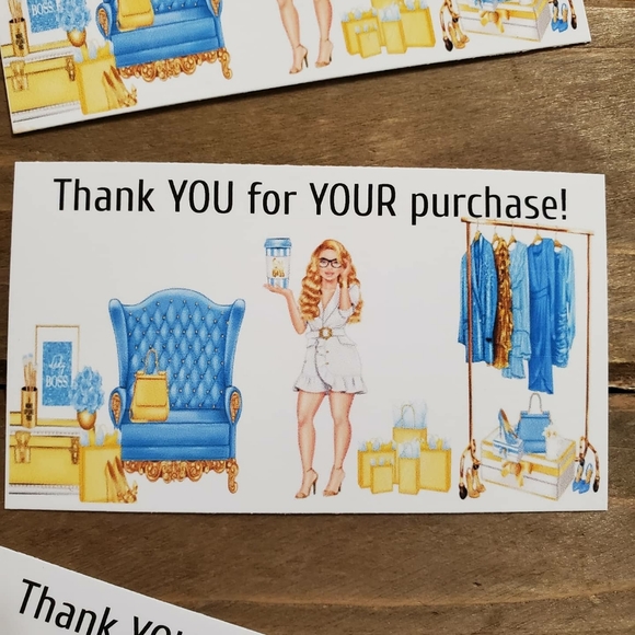 Office | Thank You Cards Business Card Size3x2 Inch Cards | Poshmark